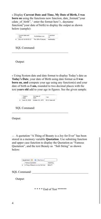 Solved Instructions: 1. Create MySQL Queries for each task. | Chegg.com