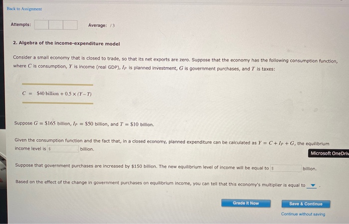 Solved Back to Assignment Attempts: Average: 73 2. Algebra | Chegg.com