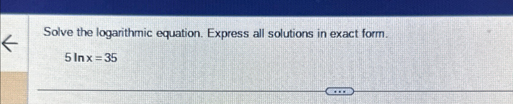 Solved Solve the logarithmic equation. Express all solutions | Chegg.com