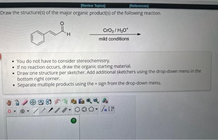 Solved Praw the structure(s) of the major organic product(s) | Chegg.com