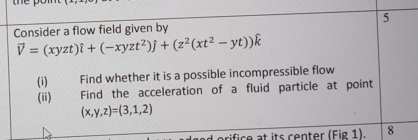 Solved Consider a flow field given by | Chegg.com