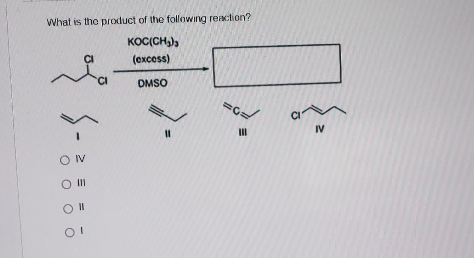 Solved What Is The Product Of The Following Reaction