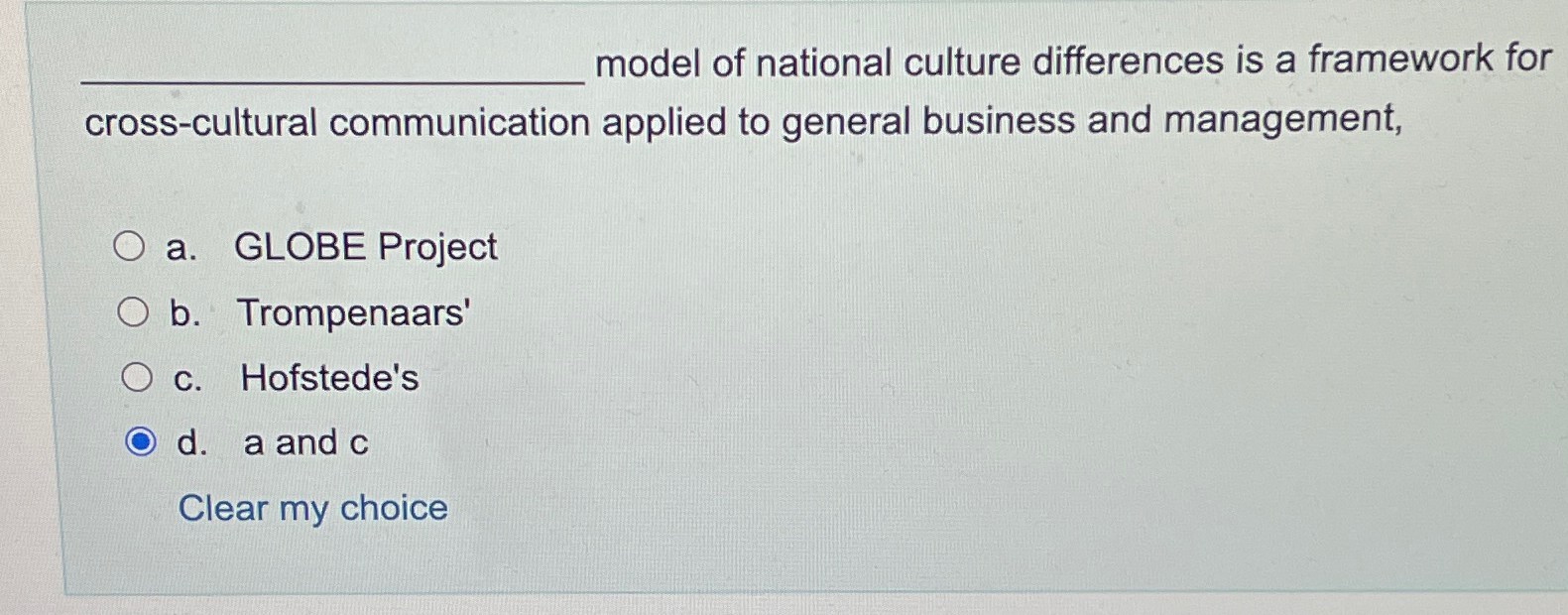 Solved model of national culture differences is a framework | Chegg.com