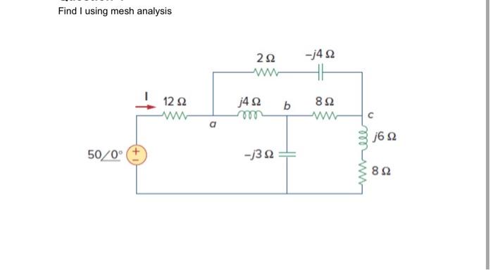 Solved Find I using mesh analysis | Chegg.com