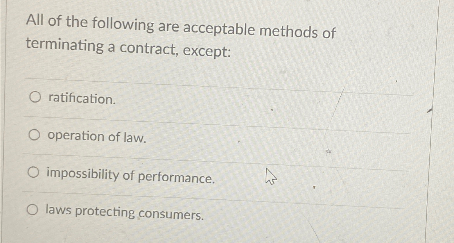 Solved All of the following are acceptable methods of | Chegg.com