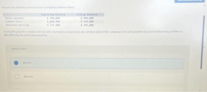 Ouning the year, the company did not retie any bonds | Chegg.com