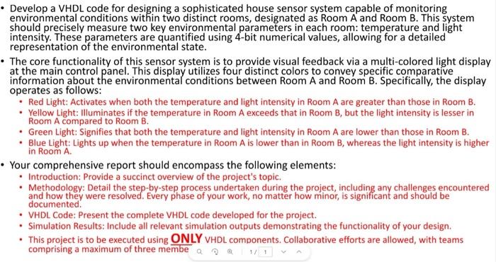 Solved 🔴design for me the code in VHDL SEE THE REQUARMENTS | Chegg.com