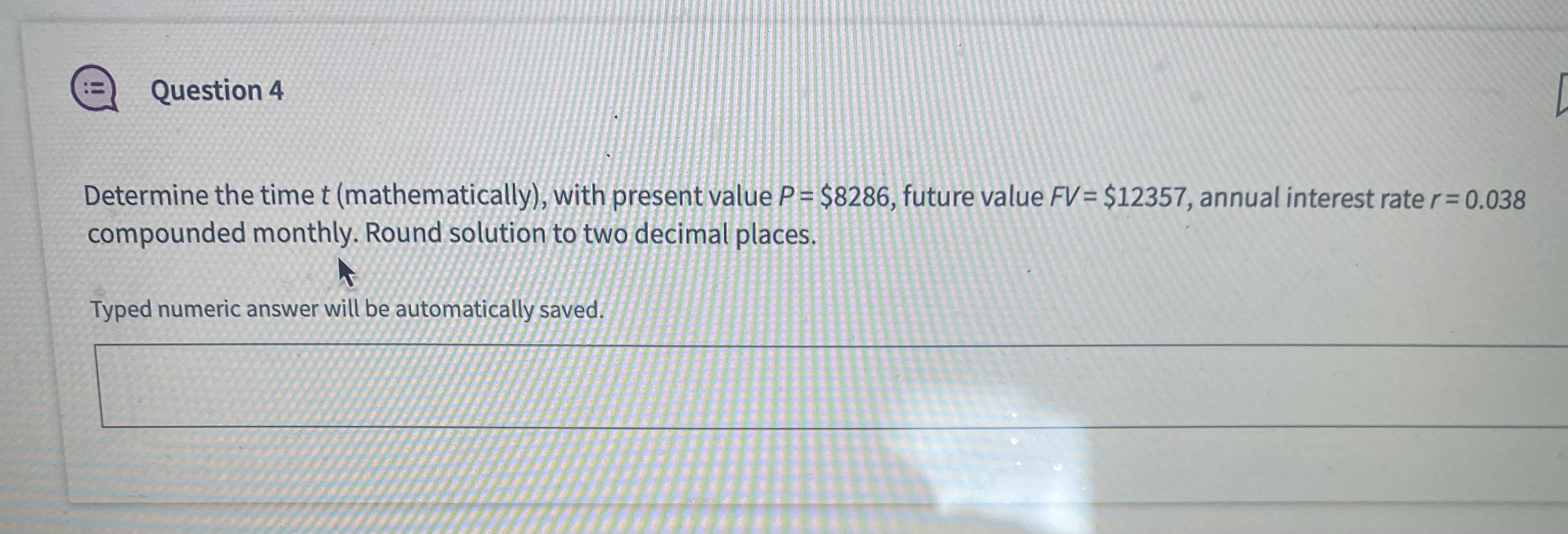 Solved Question 4Determine the time t (mathematically), | Chegg.com