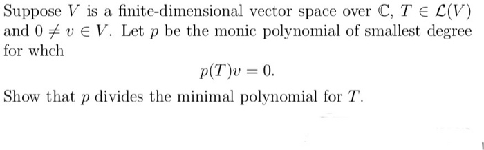 Solved Suppose V is a finite-dimensional vector space over | Chegg.com
