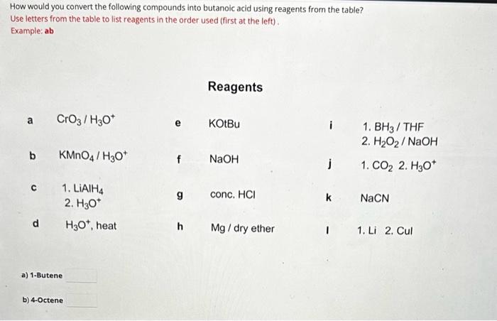 Solved How would you synthesize the following compounds from | Chegg.com