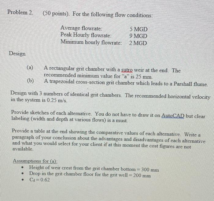 Solved Problem 2. ( 50 points). For the following flow | Chegg.com