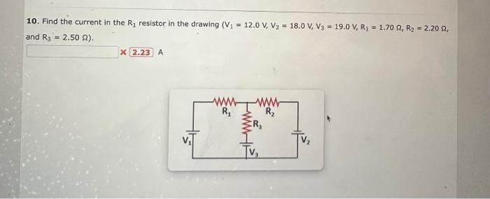 Solved 10. Find the current in the R1 resistor in the | Chegg.com