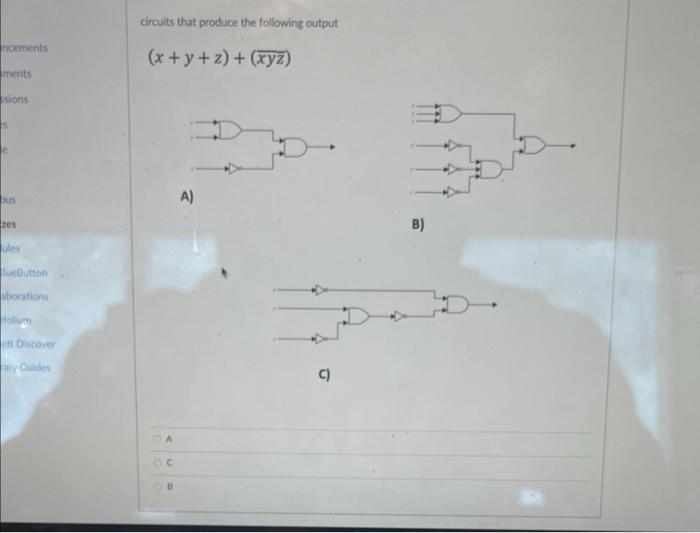 Solved circuits that produce the following output | Chegg.com