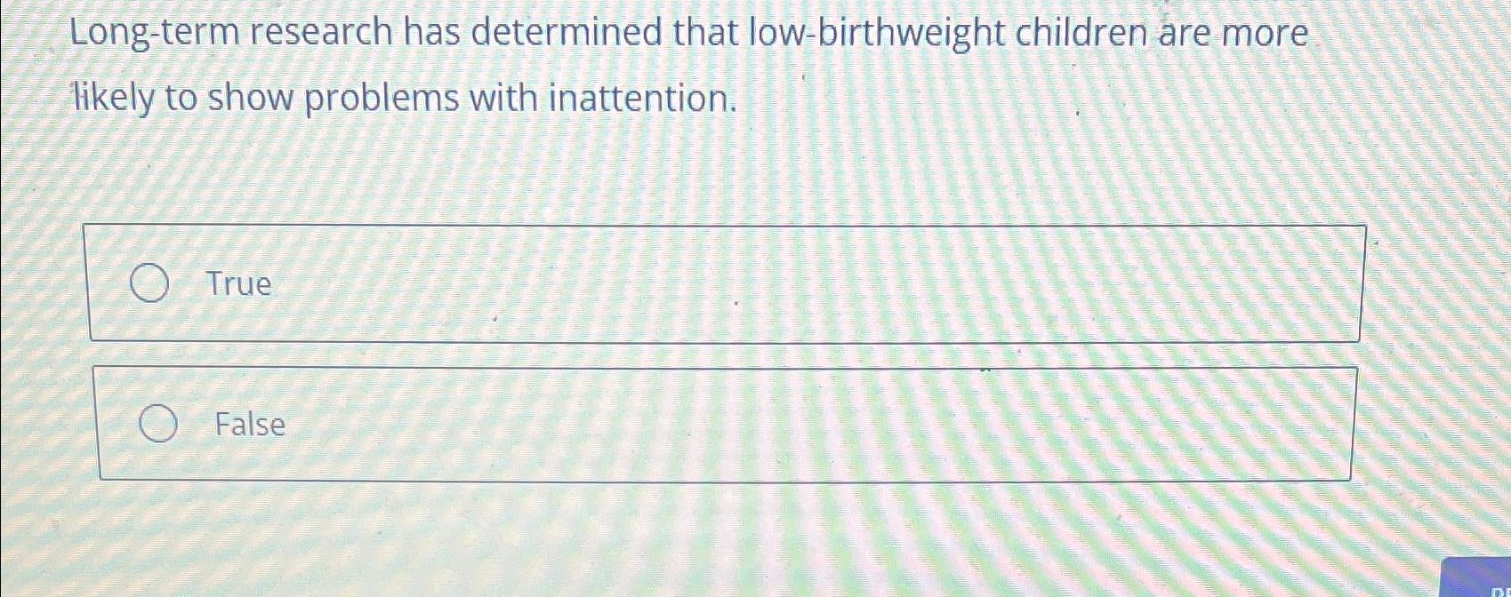 Solved Long-term research has determined that | Chegg.com