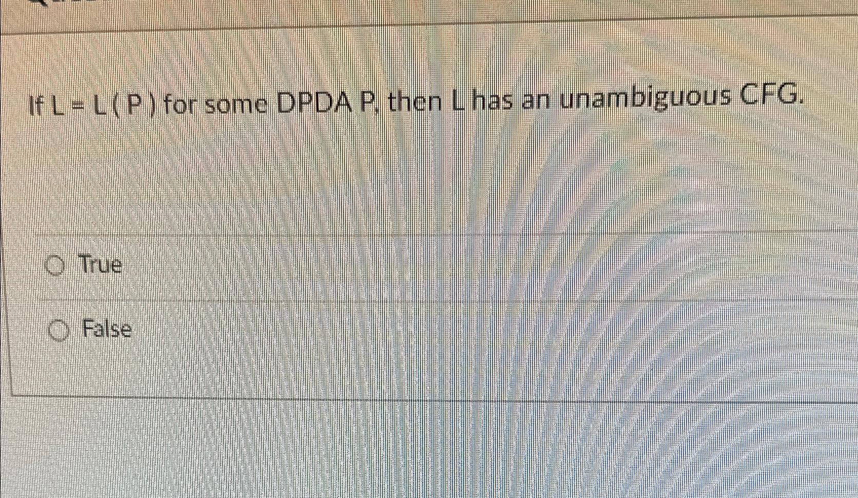 Solved If L=L(P) ﻿for some DPDA P, ﻿then L ﻿has an | Chegg.com
