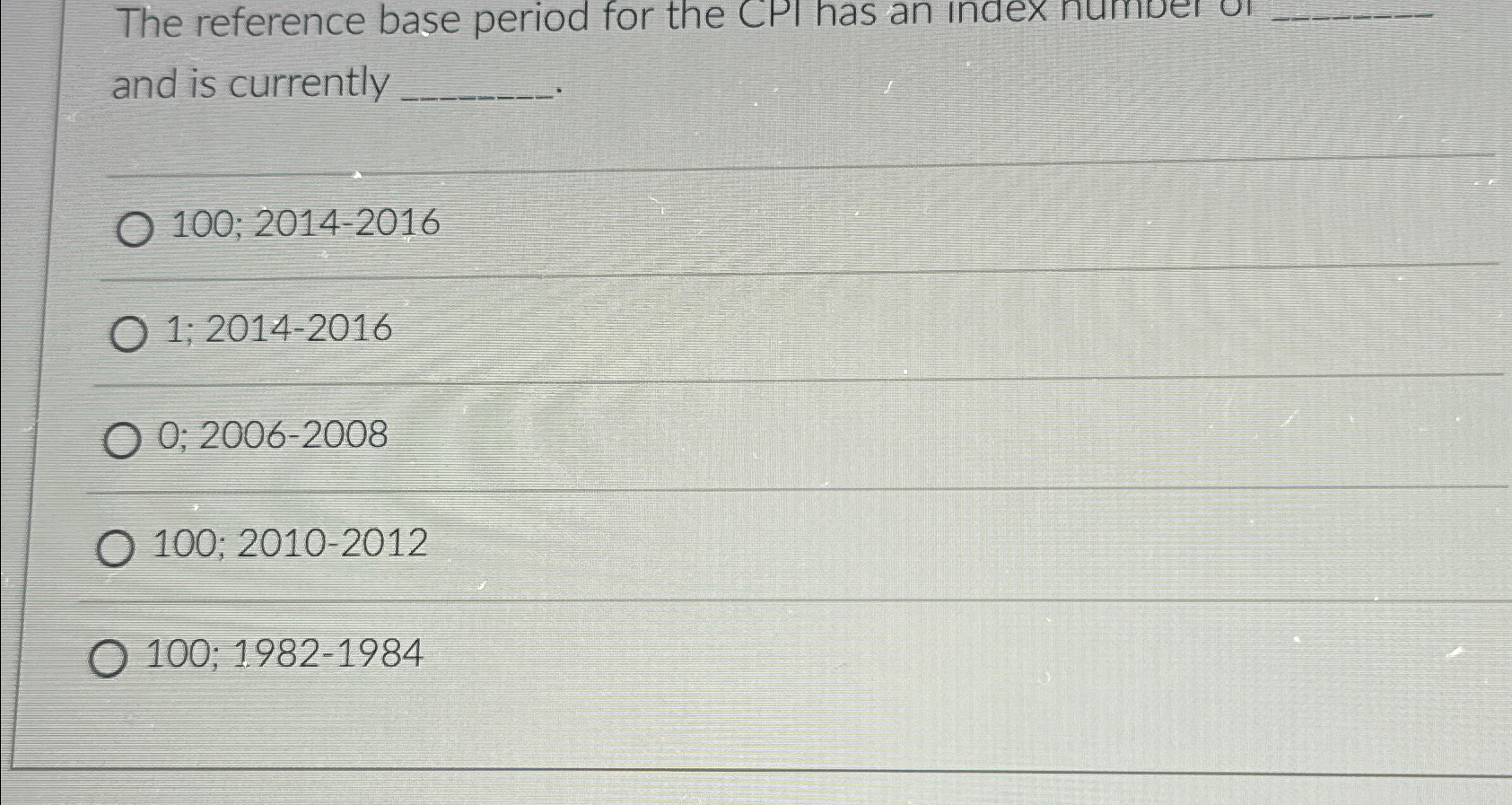 Solved The reference base period for the CPI has an index | Chegg.com