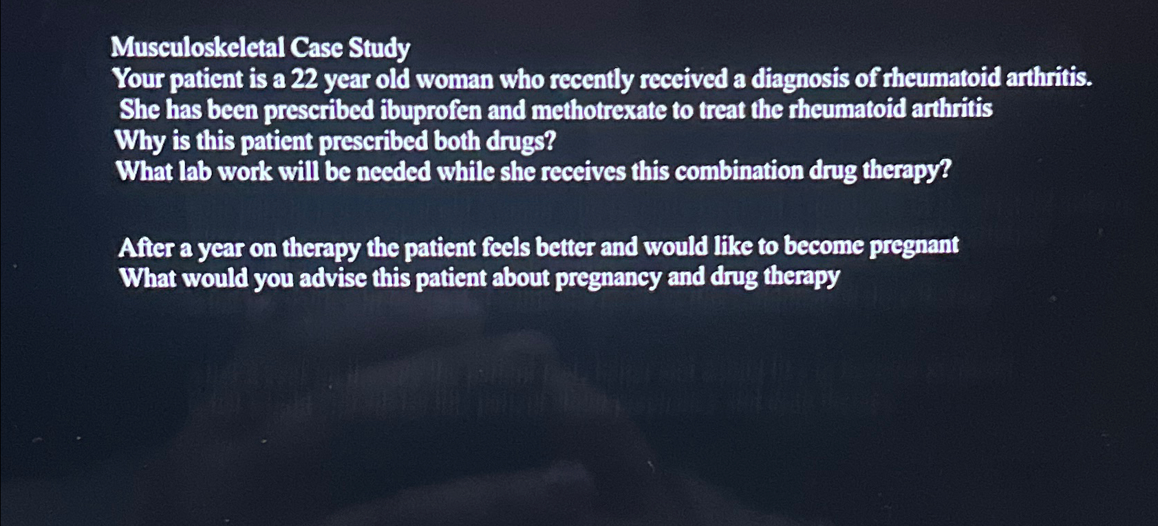 Solved Musculoskeletal Case StudyYour patient is a 22 ﻿year | Chegg.com