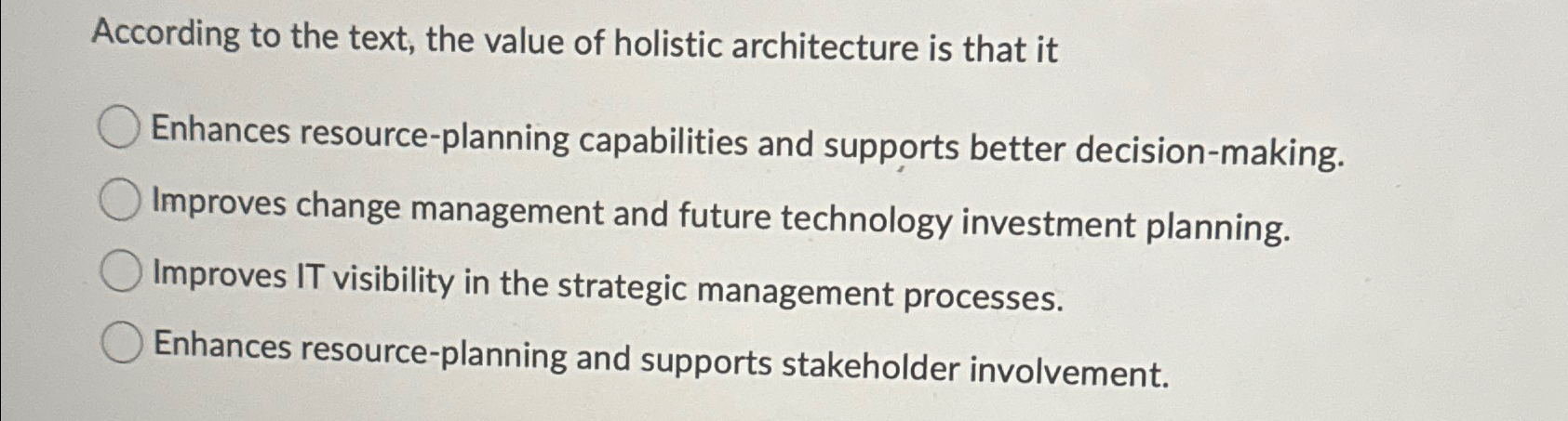 Solved According to the text, the value of holistic | Chegg.com