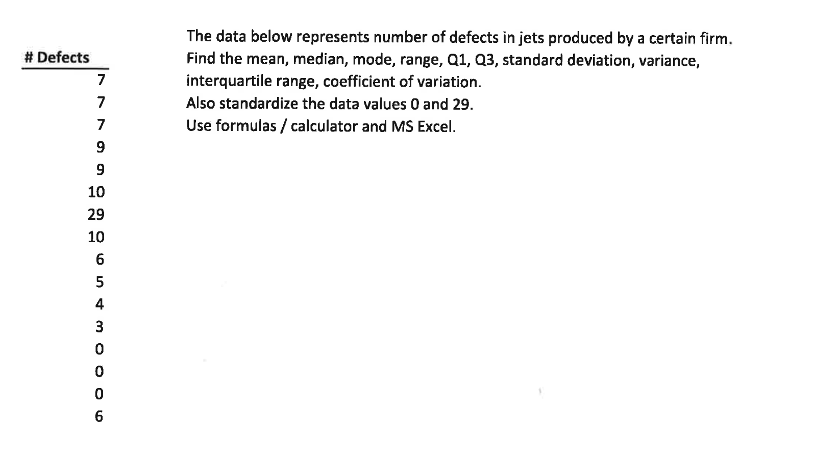 The data below represents number of deflects in jets | Chegg.com