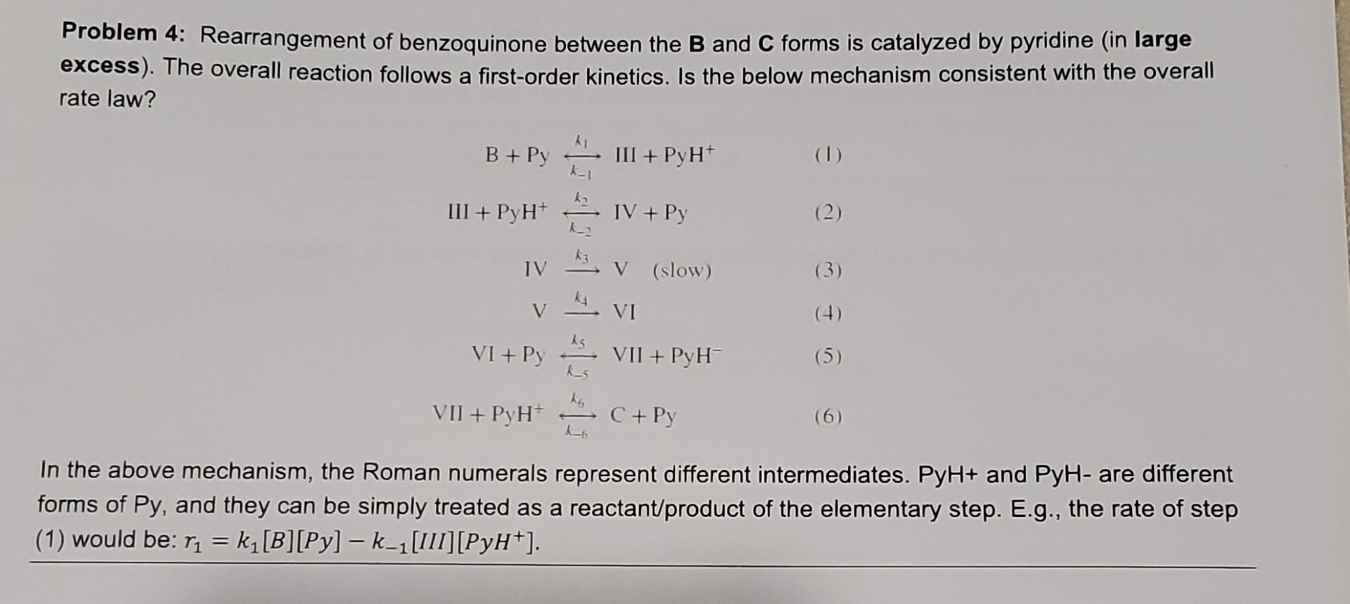 Solved Problem 4: Rearrangement of benzoquinone between the | Chegg.com