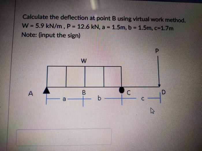 Solved Calculate the deflection at point B using virtual | Chegg.com