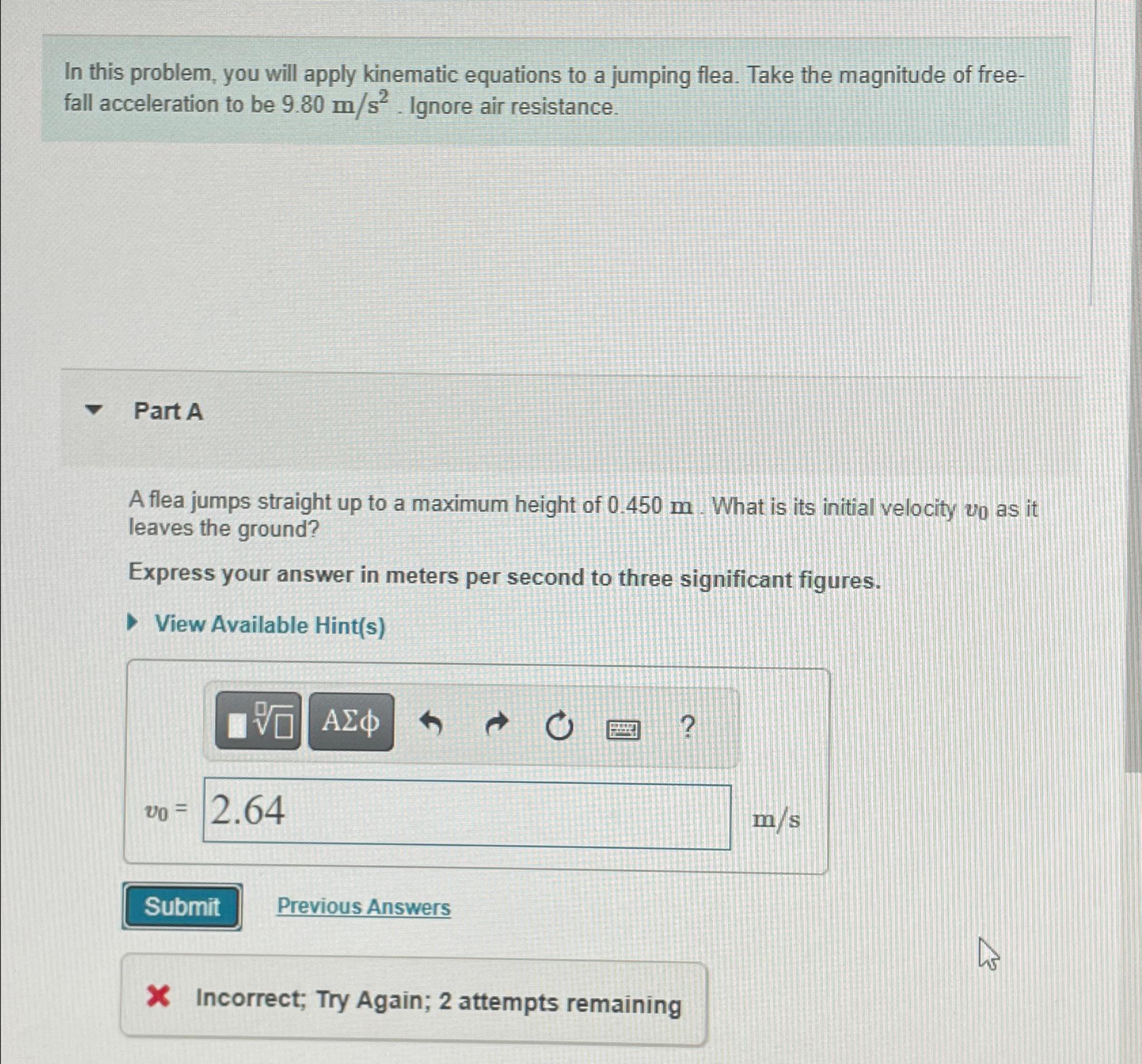Solved In this problem, you will apply kinematic equations | Chegg.com