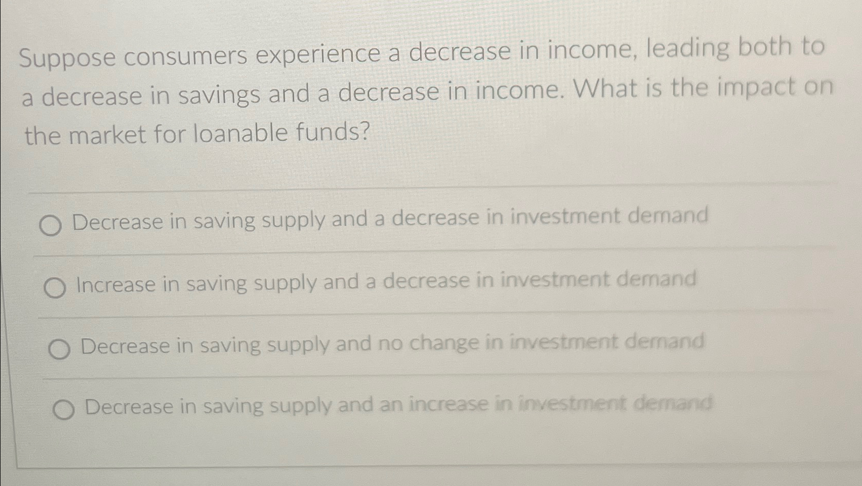 Solved Suppose consumers experience a decrease in income, | Chegg.com