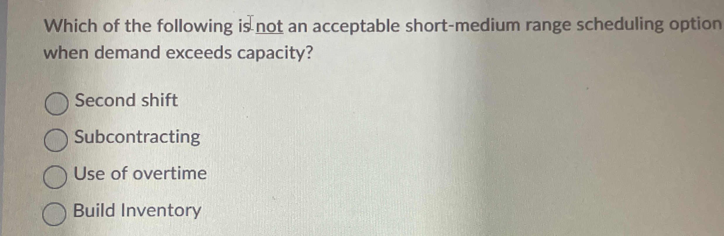 Solved Which of the following is not an acceptable | Chegg.com