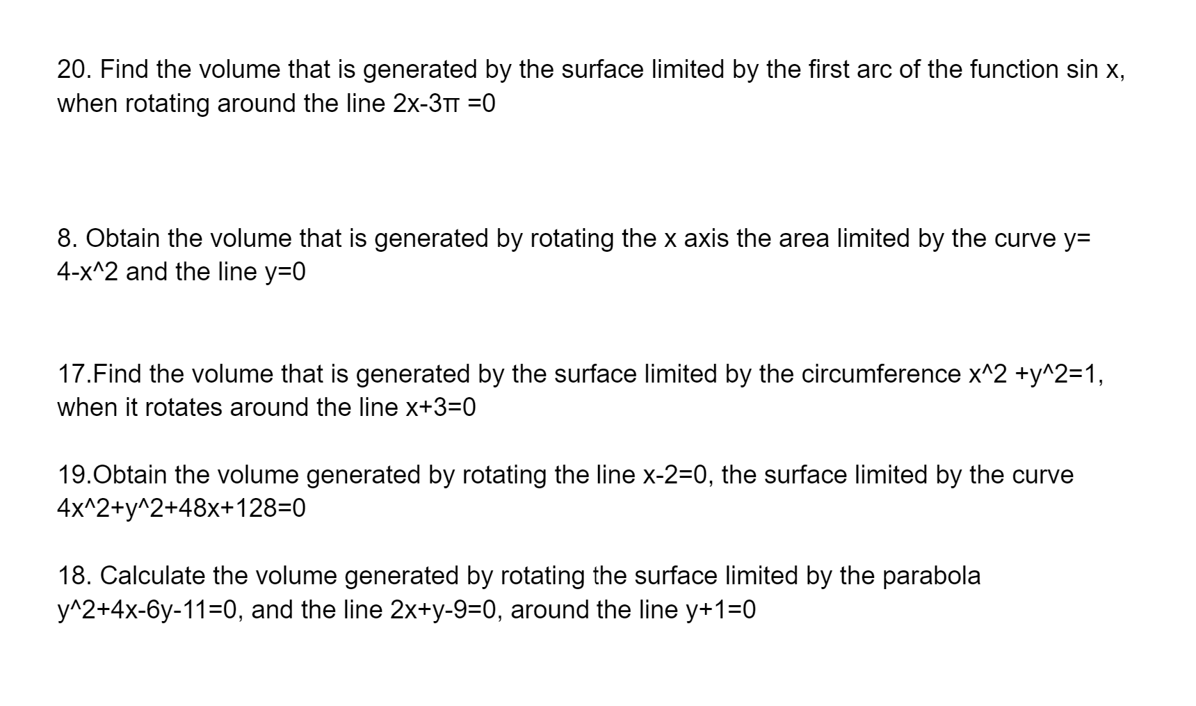 Solved Using the disc or cylindrical method solve for the | Chegg.com