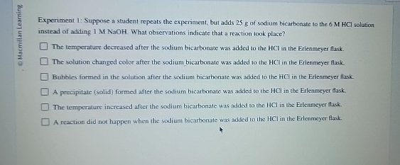 Solved Experiment 1: Suppose a student repeats the | Chegg.com