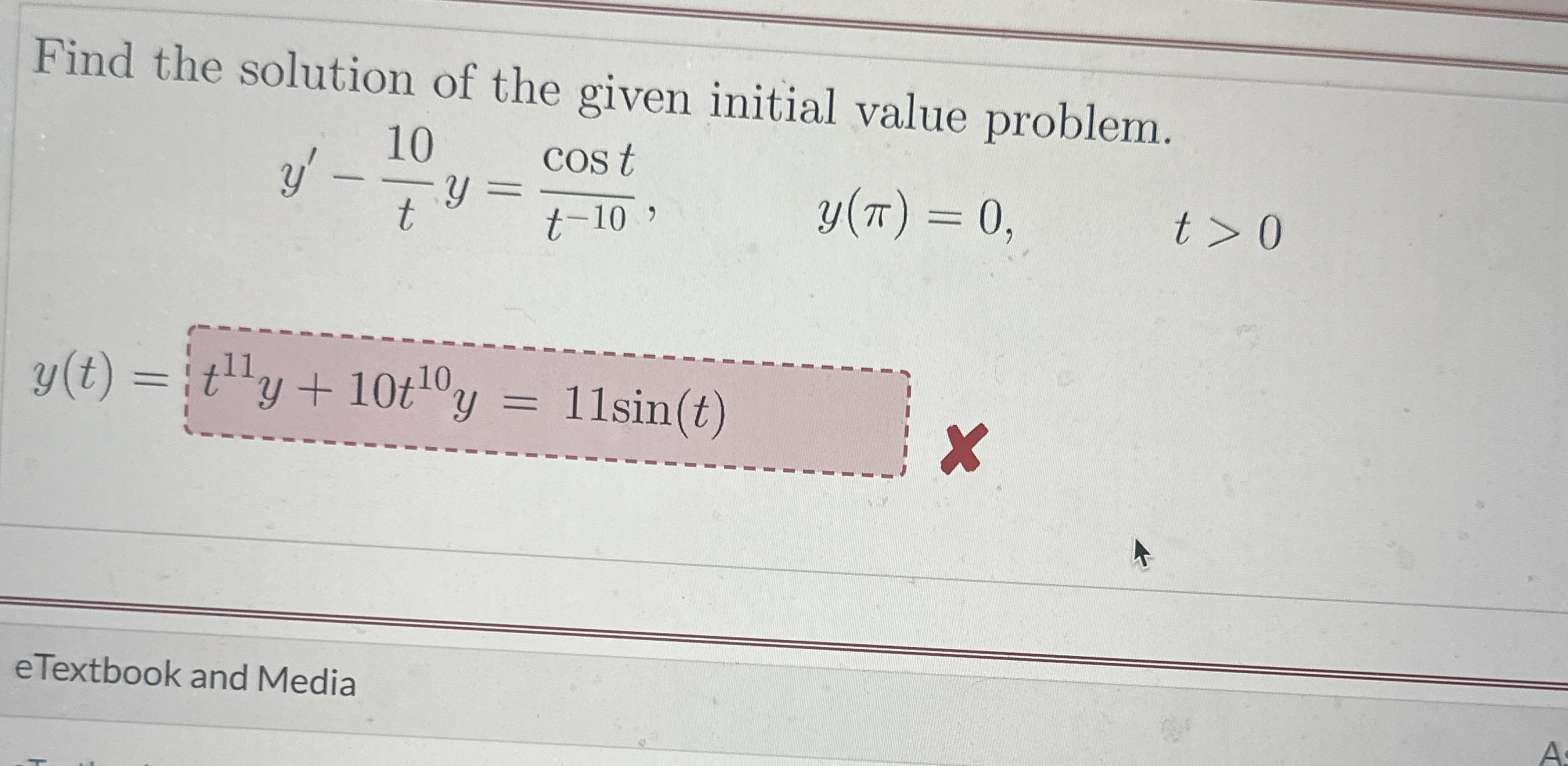 Solved Find the solution of the given initial value | Chegg.com
