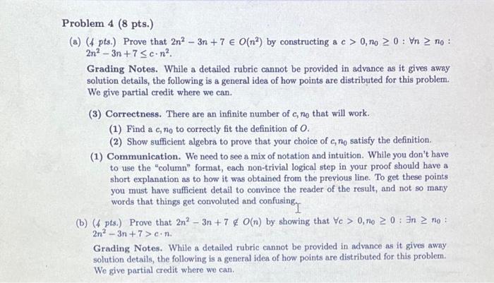 Solved Problem 4 (8 pts.) (a) (4 pts.) Prove that | Chegg.com Solved Problem 4 (8 pts.) (a) (4 pts.) Prove that | Chegg.com