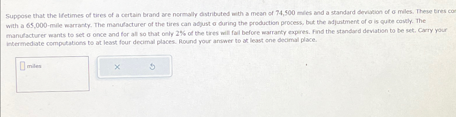 Solved Suppose that the lifetimes of tires of a certain | Chegg.com