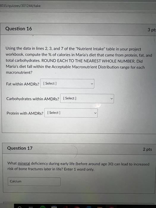 Solved From beverages only (lines 29 - 32 in the "Nutrient | Chegg.com