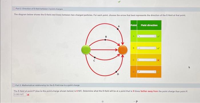 Solved Two point charges, A& B(qA=−23,CAqB=50,C), are | Chegg.com