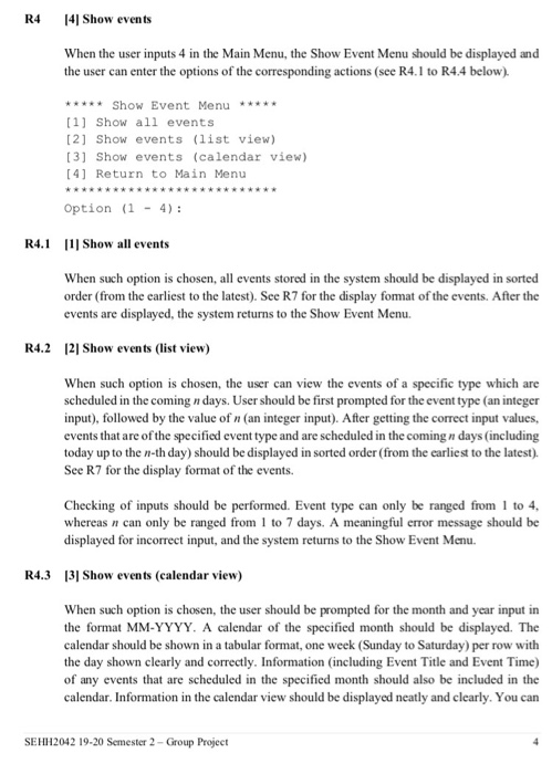 SEHH2042 Computer Programming Group Project - | Chegg.com