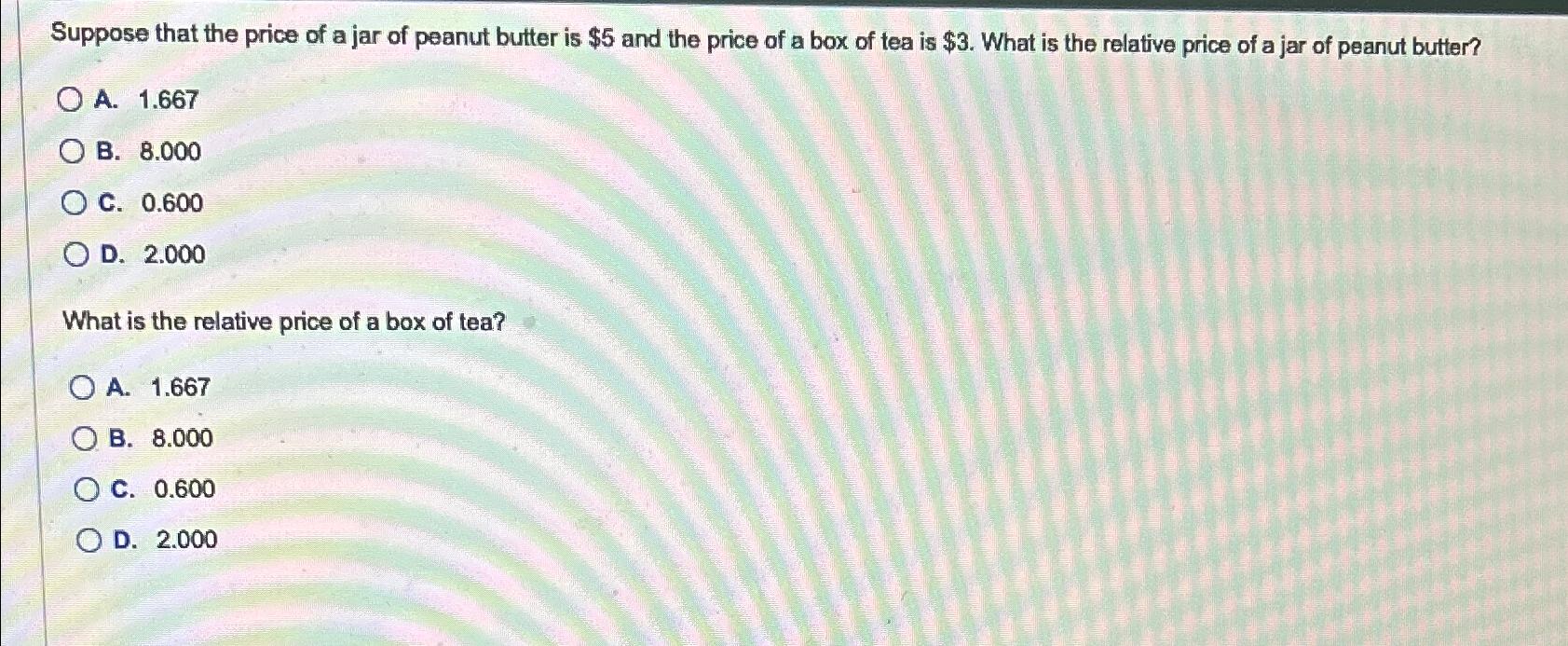 Solved Suppose that the price of a jar of peanut butter is | Chegg.com