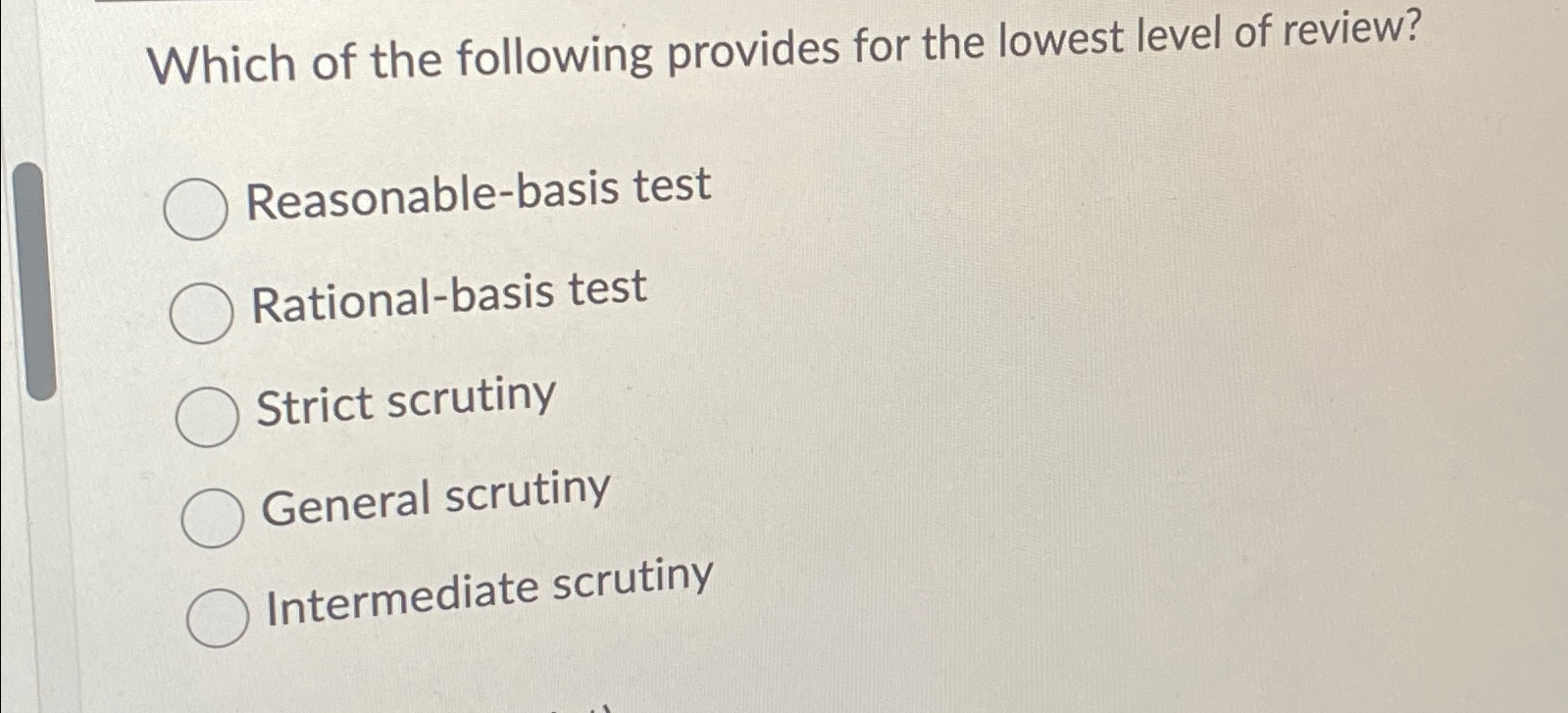 Solved Which of the following provides for the lowest level | Chegg.com