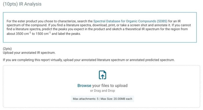 Solved Report - Synthesis of Esters Synthesis of Esters How | Chegg.com