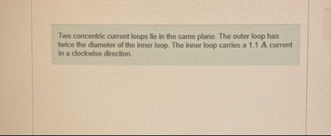 Solved Two concentric current loops lie in the same plane. | Chegg.com