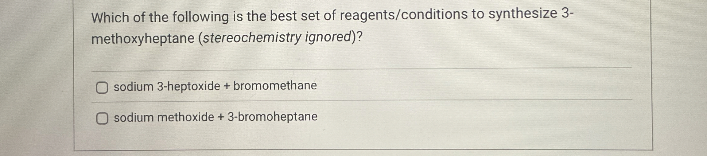 Solved Which of the following is the best set of | Chegg.com