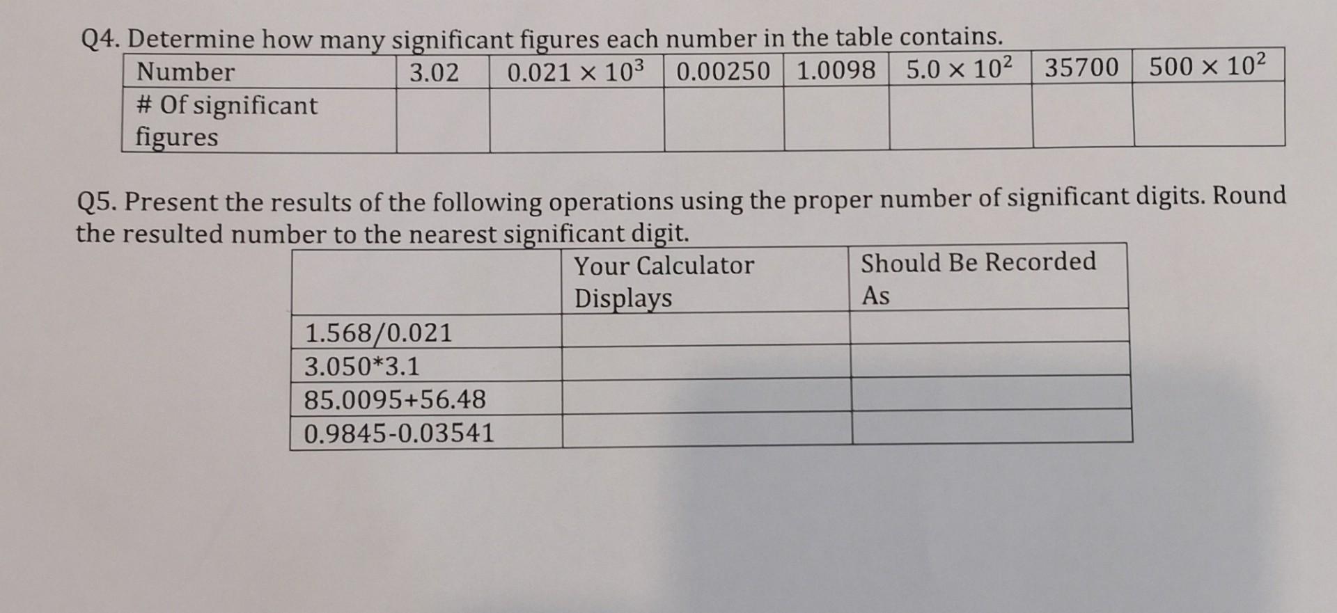 Solved Q5. Present the results of the following operations | Chegg.com