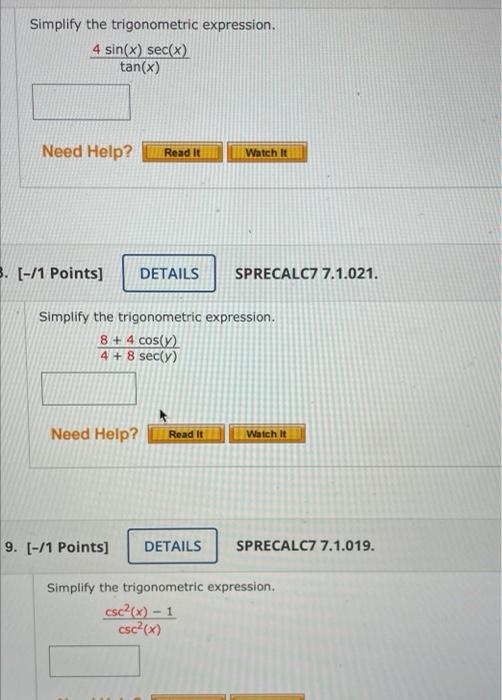 Solved Write the trigonometric expression in terms of sine | Chegg.com