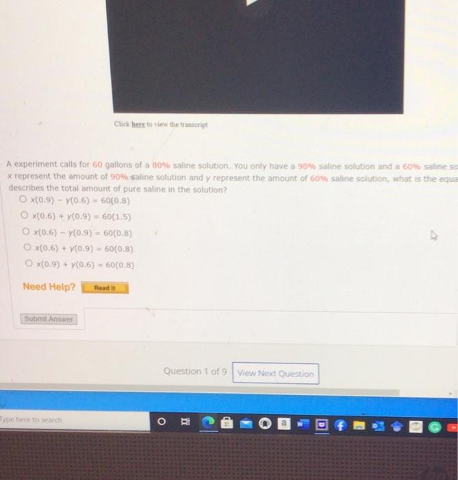 Solved Click here to show the transcript A experiment calls | Chegg.com