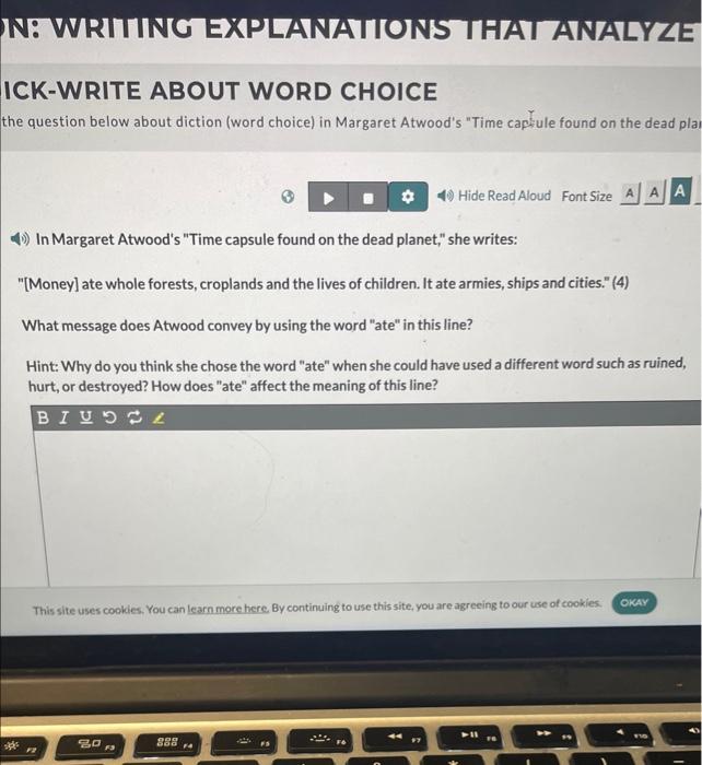 (i)) In Margaret Atwood's "Time capsule found on the | Chegg.com