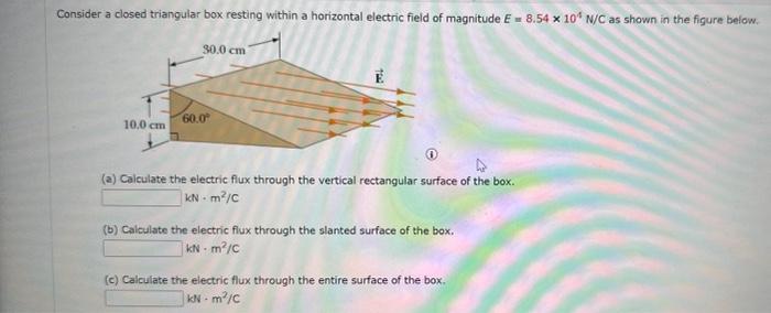 Solved nsider a closed triangular box resting within a | Chegg.com
