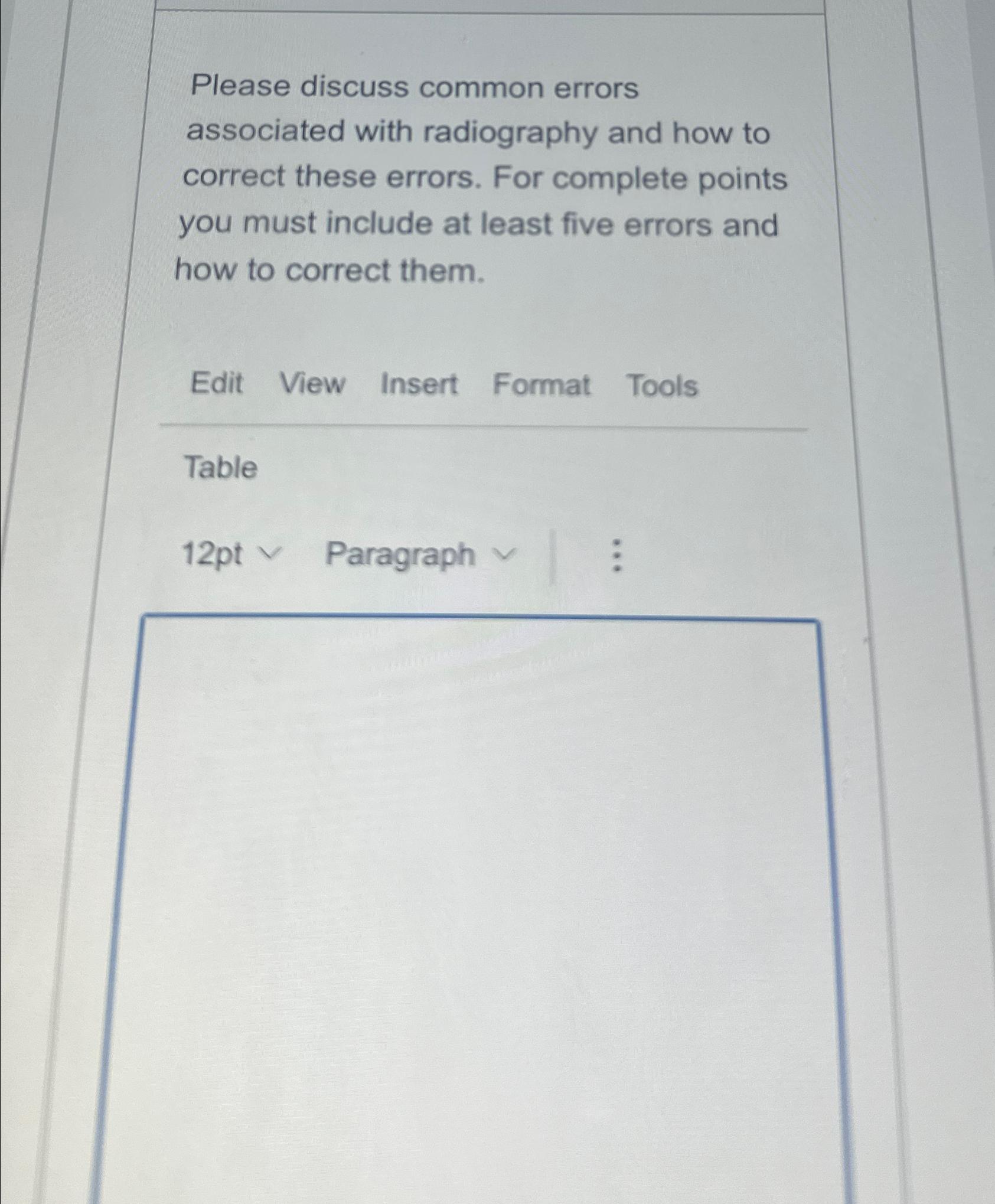Solved Please discuss common errors associated with | Chegg.com