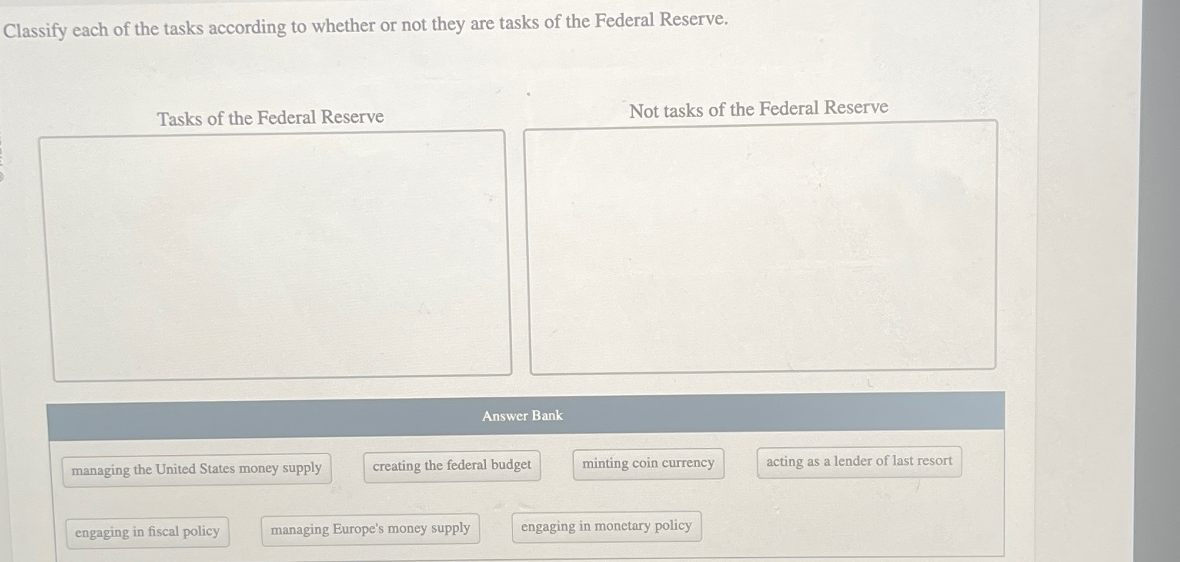 Solved Classify each of the tasks according to whether or | Chegg.com