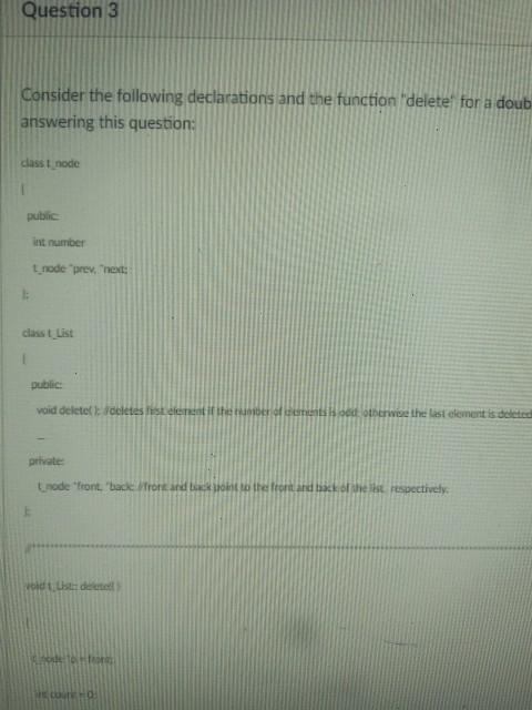 Solved Question 3 Consider the following declarations and | Chegg.com