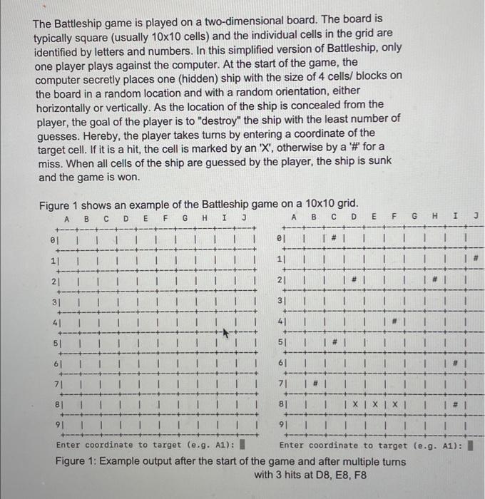 Solved design Battle Ship using OOP Classes and Objects. It | Chegg.com